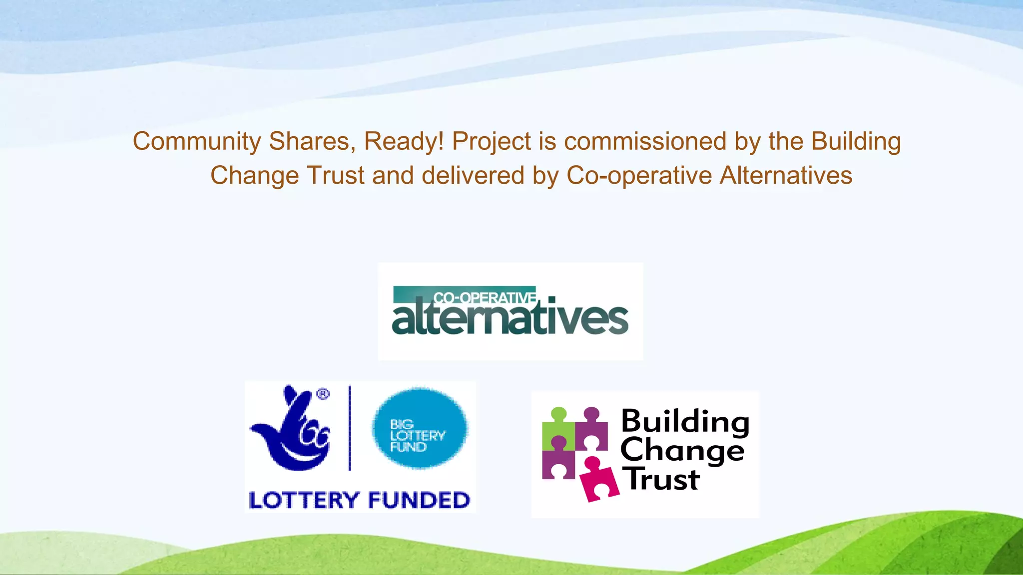 Cooperative Alternatives NICVA fundraising mix presentation | PPT