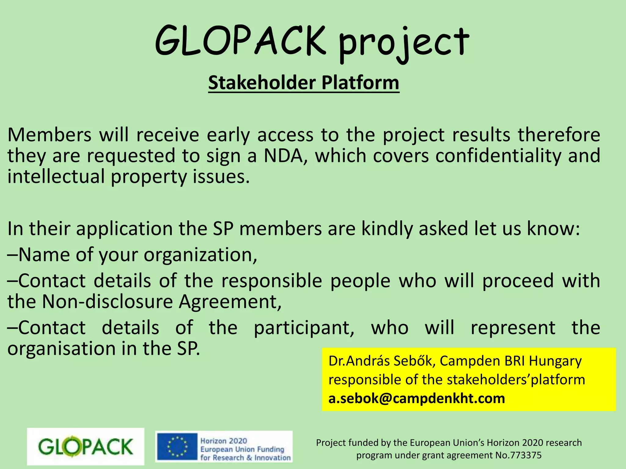 Coopbox experience in bio-based packaging: From PLA to the GLOPACK ...