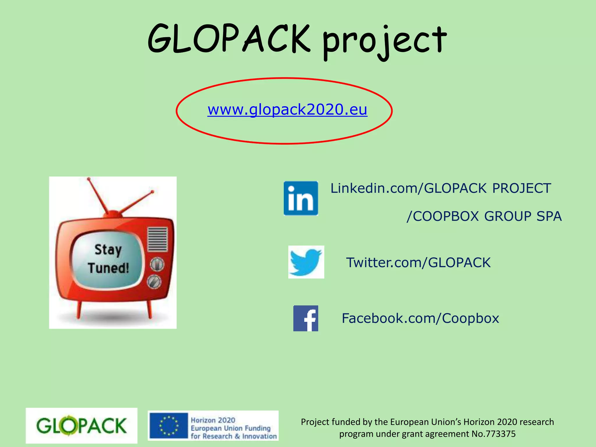 Coopbox experience in bio-based packaging: From PLA to the GLOPACK project | PPTX