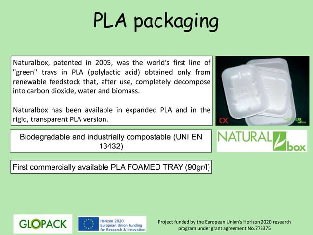 Coopbox experience in bio-based packaging: From PLA to the GLOPACK ...