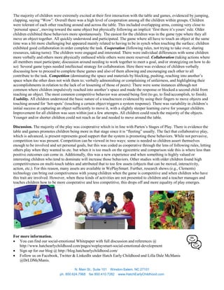 Cooperation and Collaboration Among Preschoolers Using an Interactive ...