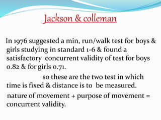 Cooper 12 minutes run walk test | PPTX