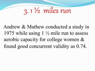 Cooper 12 minutes run walk test | PPTX