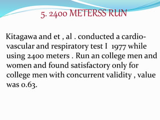 Cooper 12 minutes run walk test | PPTX