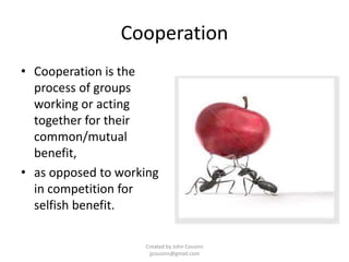 Cooperation: Strategic Alternative to Competition | PPTX