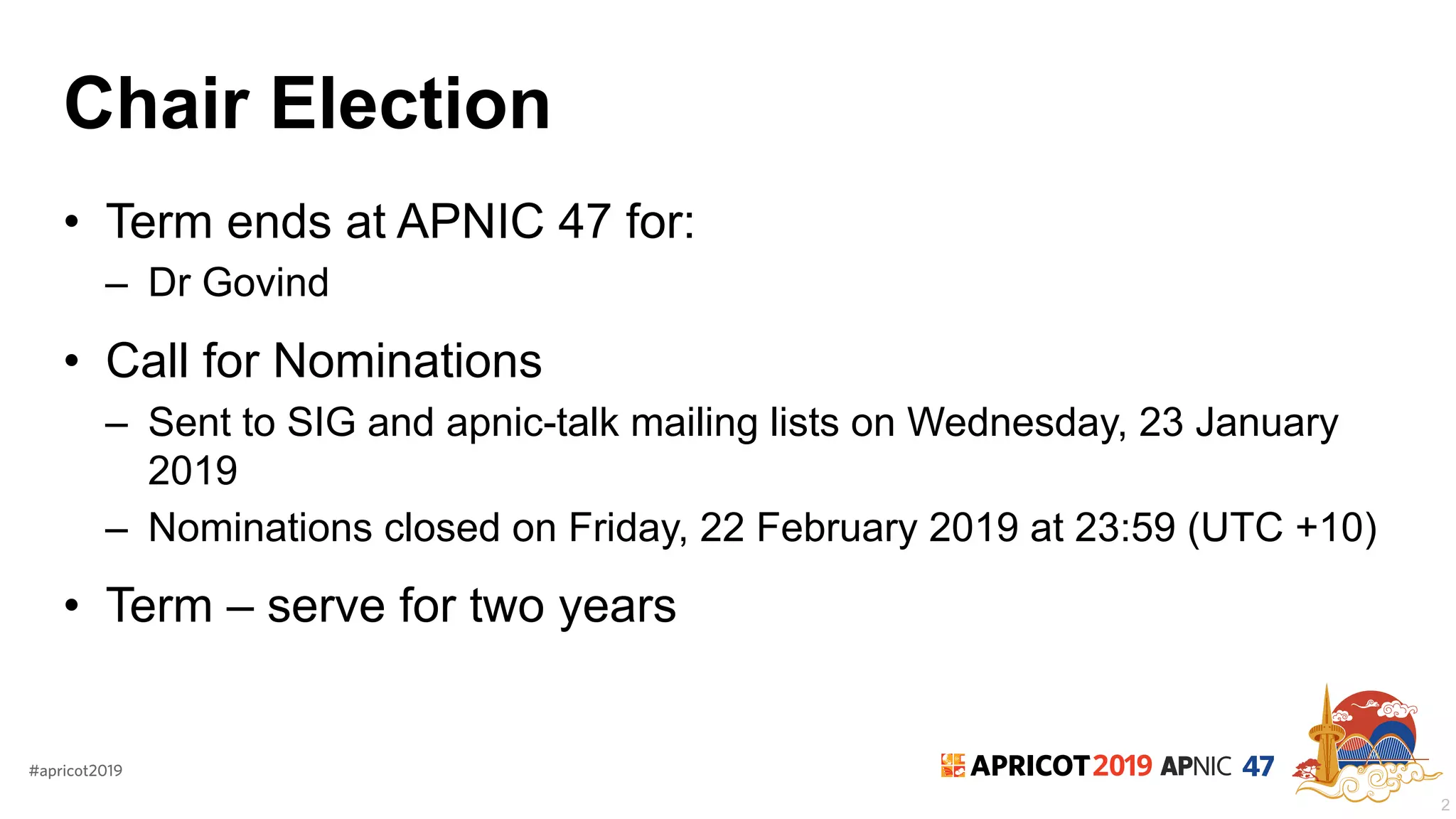 SIG Chair Elections | PPT