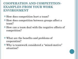 Cooperation, competition, conflict, and power in teams | PPT