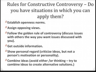 Cooperation, competition, conflict, power and social influence and ...