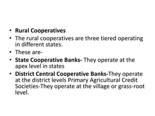 Cooperative banks and its types ,diffrences | PPT