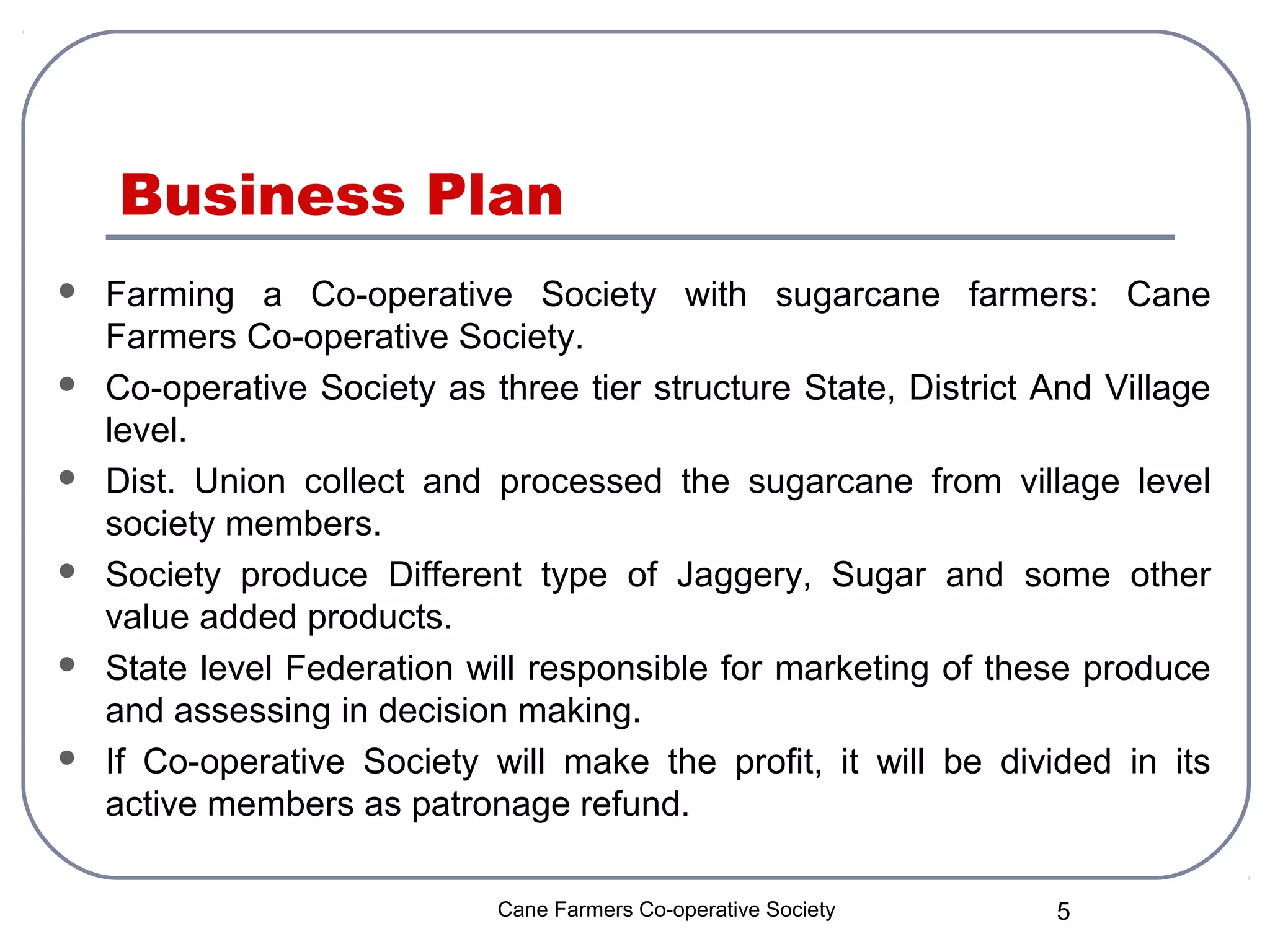 Co operative business plan group-1 | PPT | Agriculture | Industries