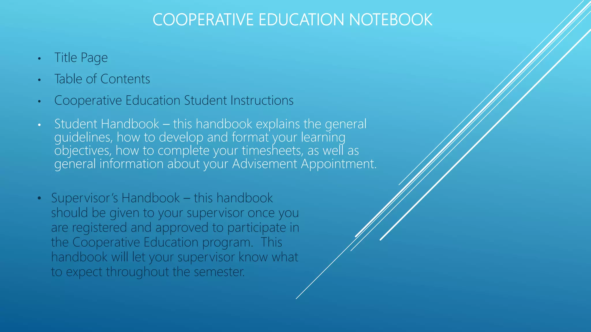 Cooperative education orientation | PPT