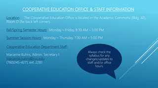 Cooperative education orientation | PPTX
