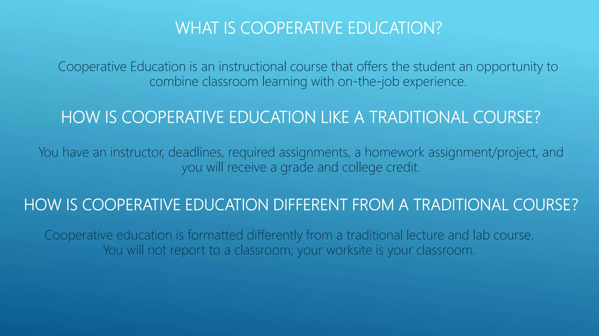 Cooperative education orientation (07.20.17) | PPTX