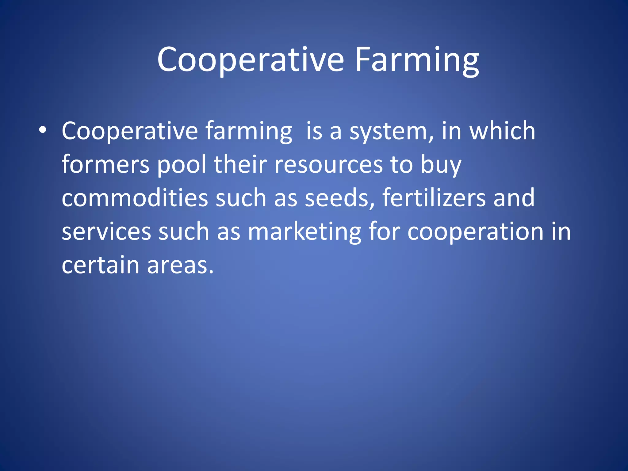 Cooperative farming | PPTX