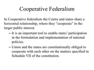 Cooperative federalism | PPTX