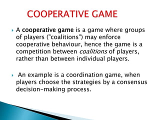 Cooperative game v | PPT