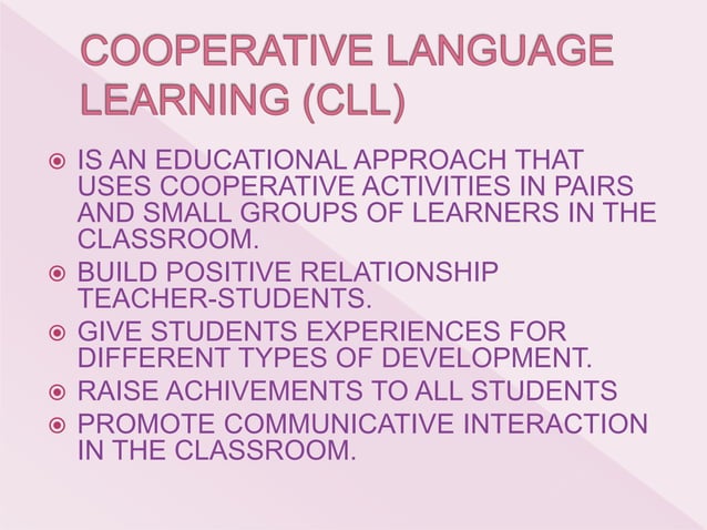 Cooperative language learning | PPT | Free Download