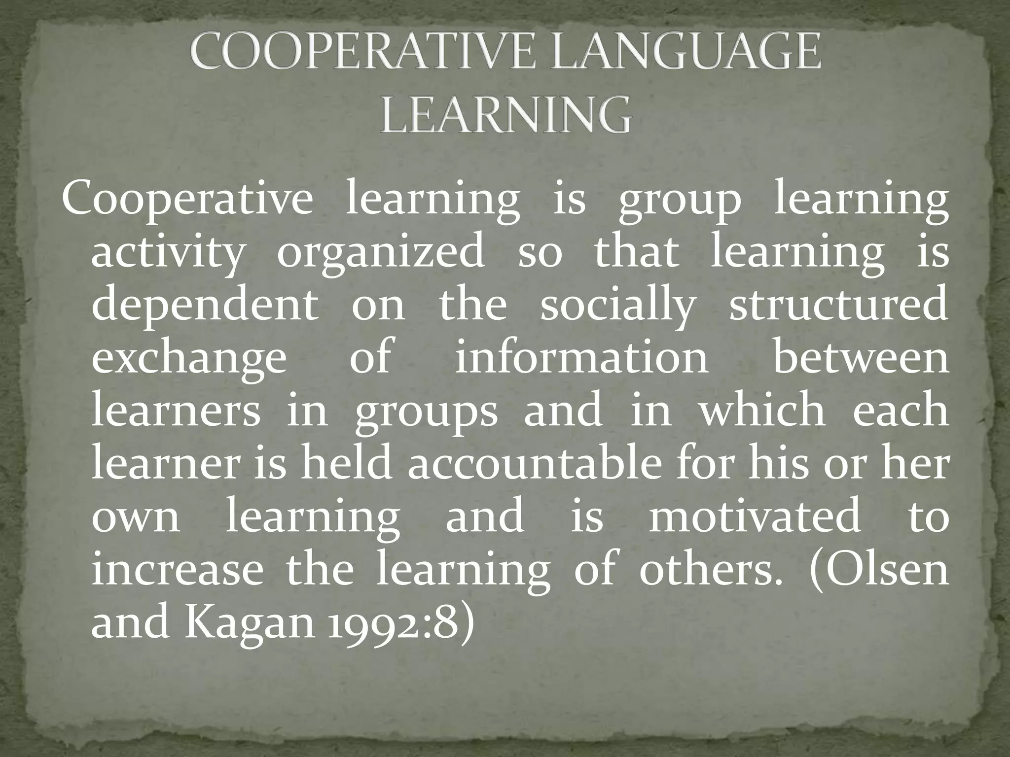 TEFL - Cooperative Language Learning | PPTX