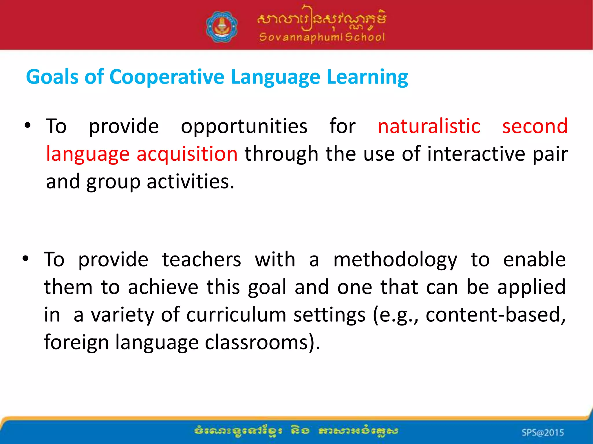 Cooperative language learning | PPTX
