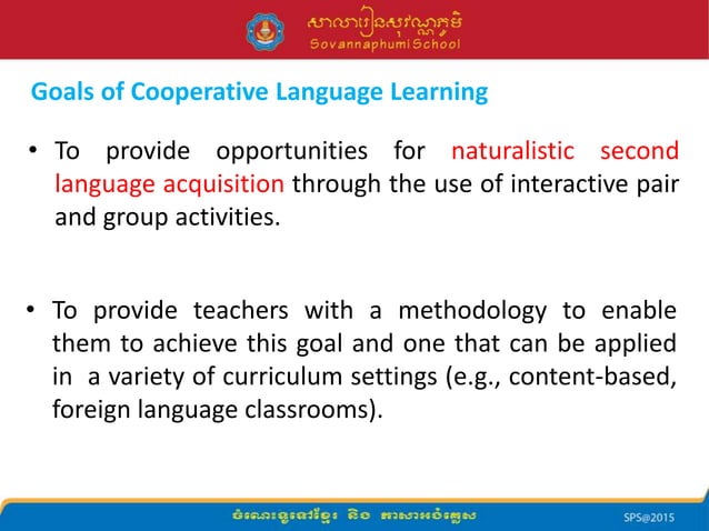 Cooperative language learning | PPTX