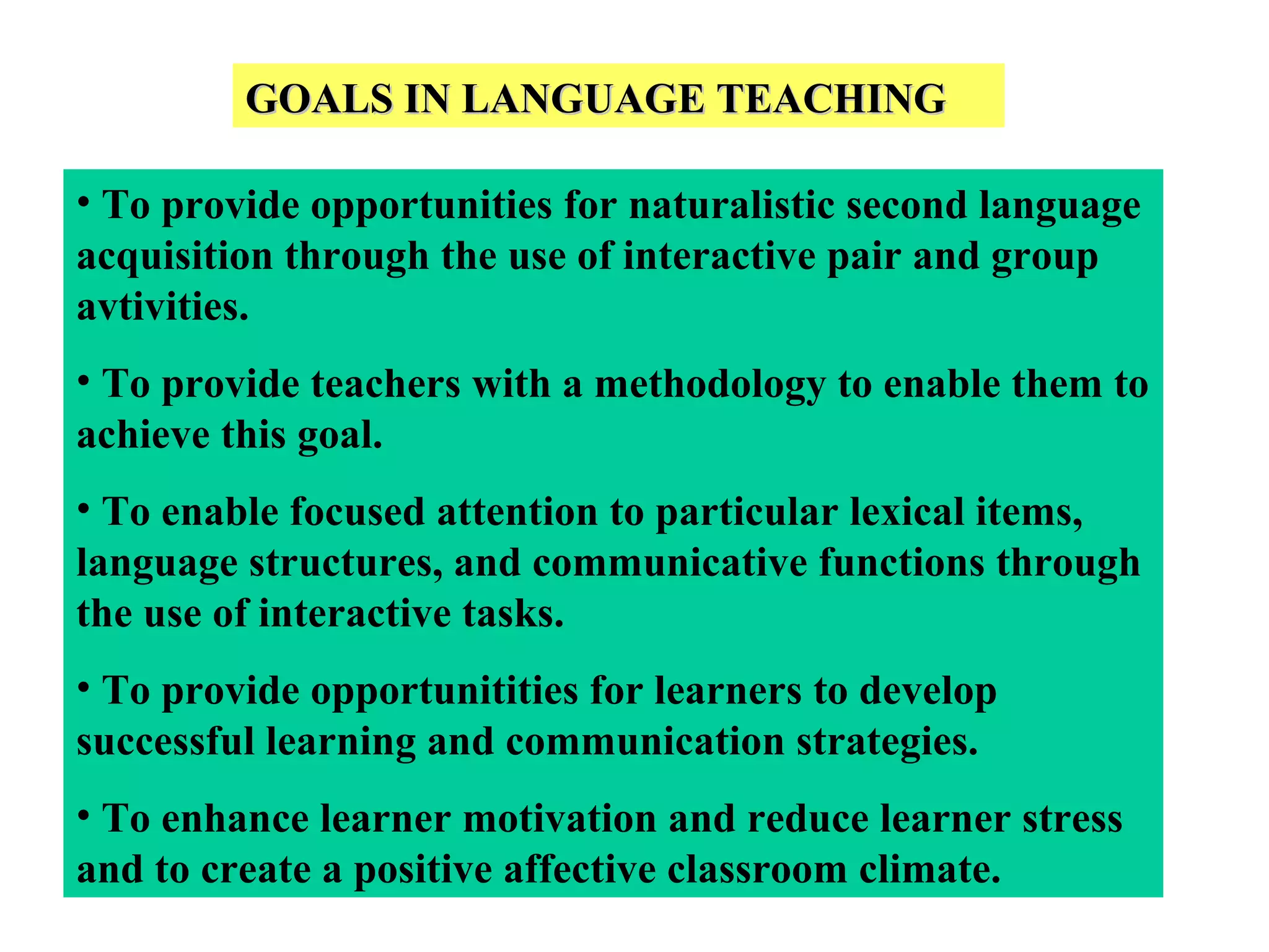 Cooperative Language Learning Approach | PPT