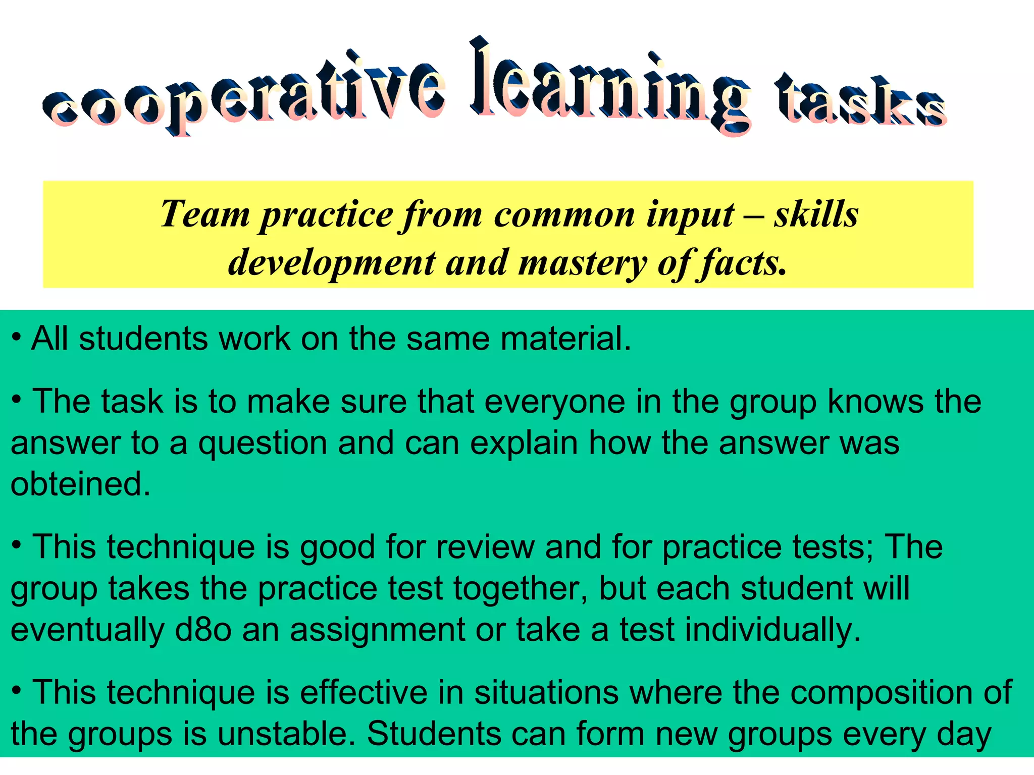 Cooperative Language Learning Approach | PPT