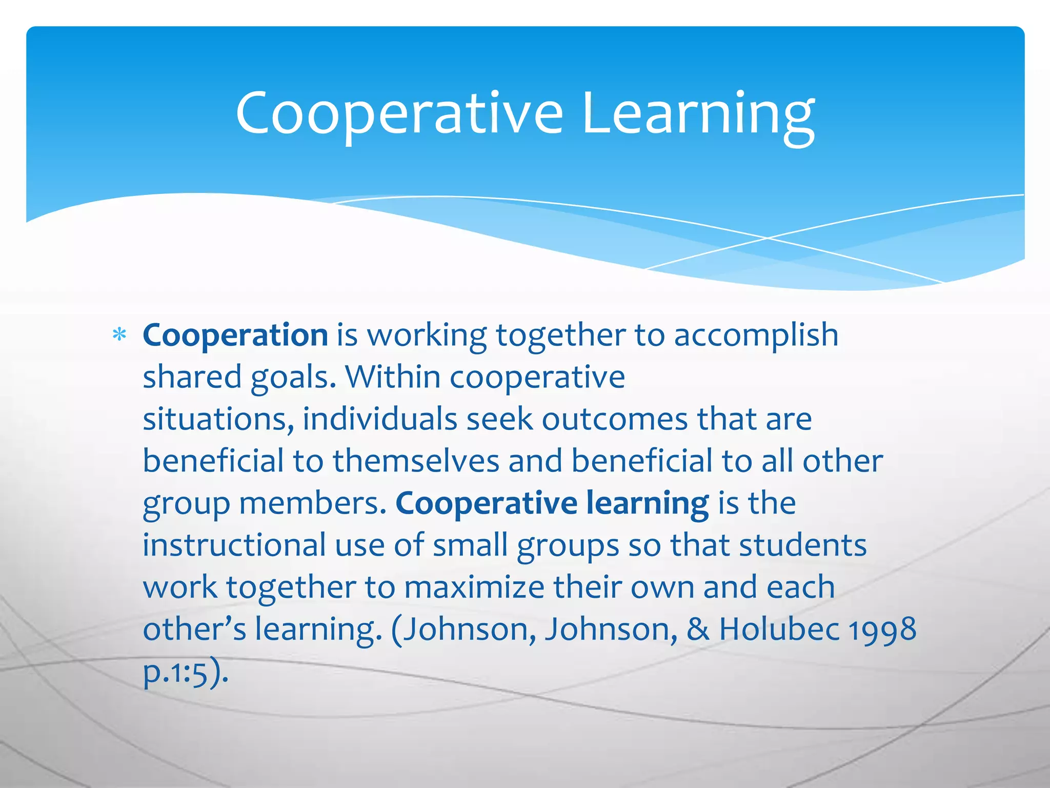 Cooperative learning | PPTX