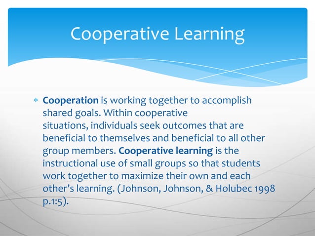 Cooperative learning | PPTX