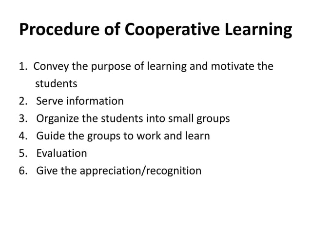 Cooperative learning | PPTX