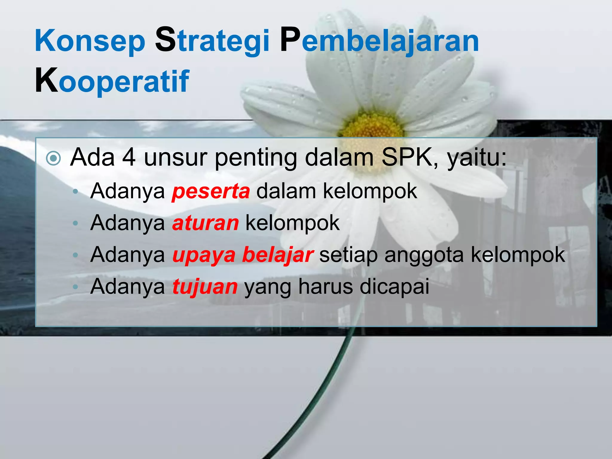 Strategi Pembelajaran - Cooperative learning | PPTX
