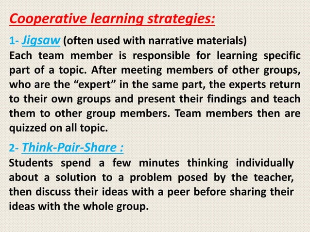 Cooperative learning | PPTX