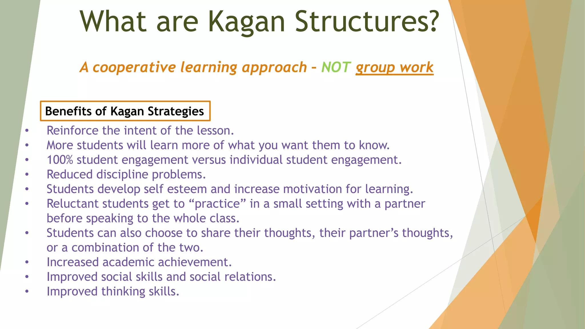 Cooperative learning and some kagan structures | PPTX