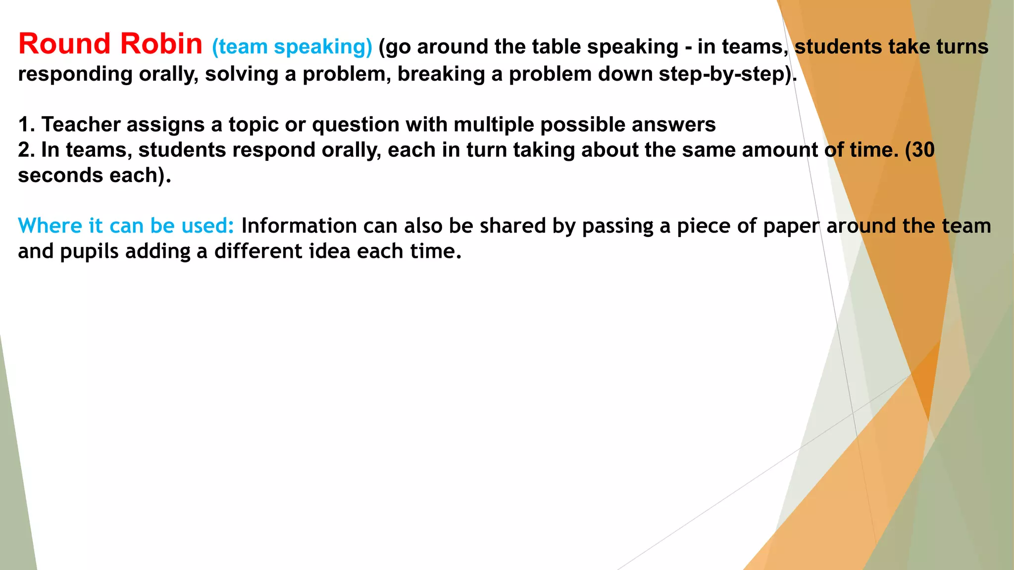Cooperative learning and some kagan structures | PPTX