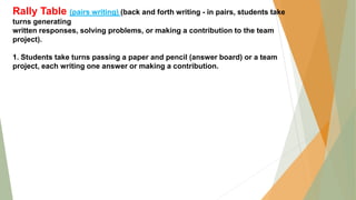 Cooperative learning and some kagan structures | PPTX