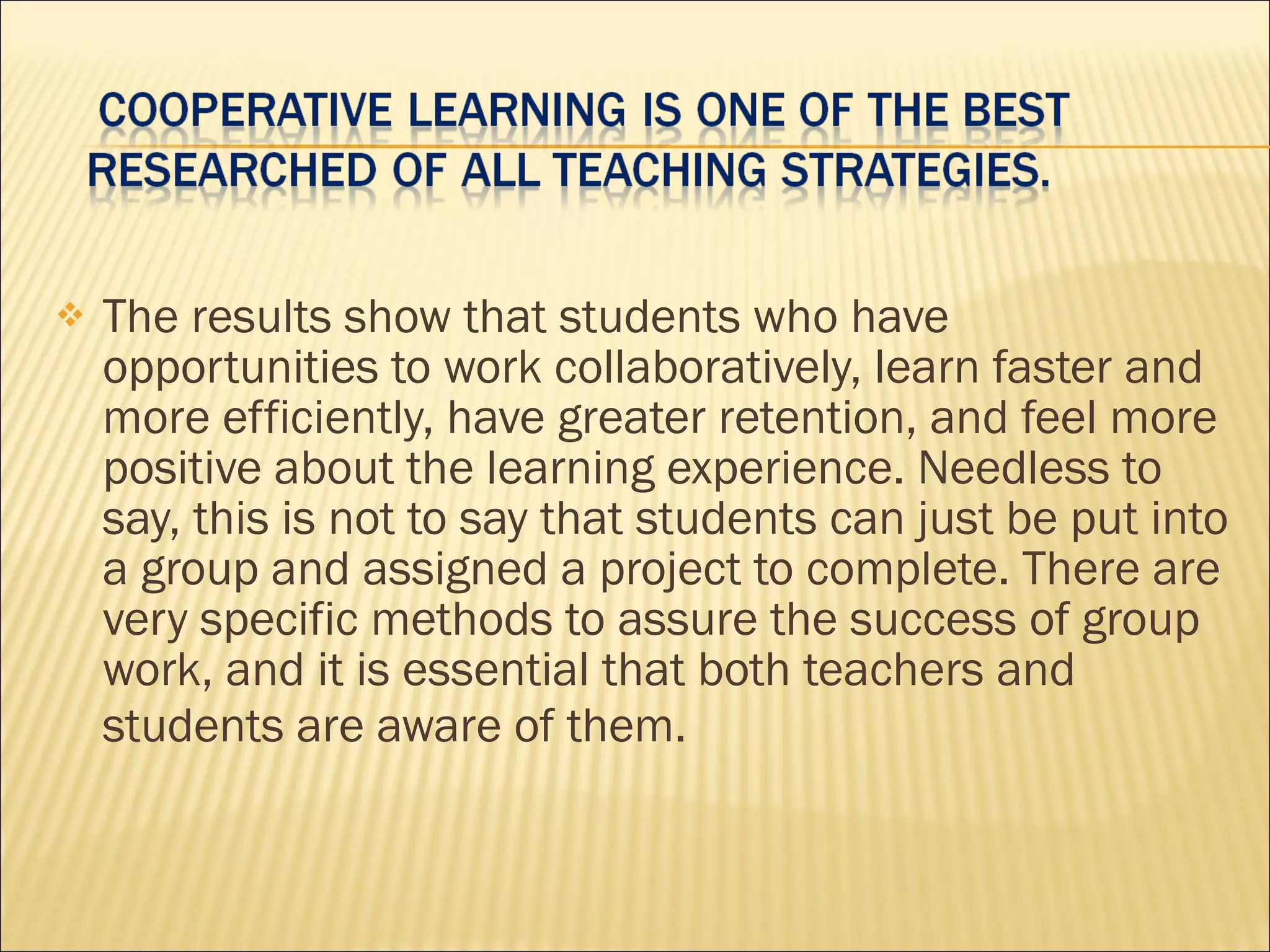 Cooperative learning | PPT