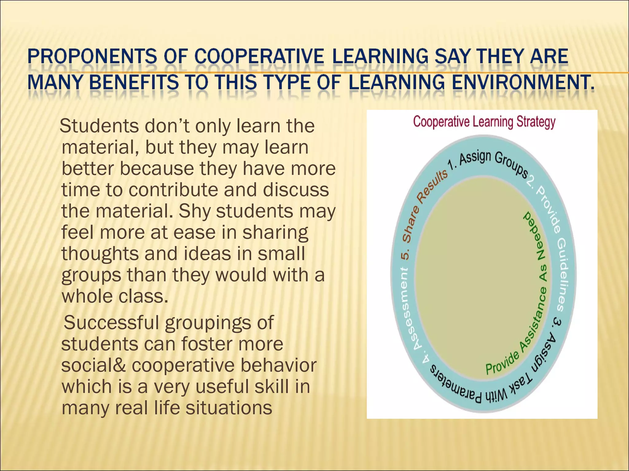 Cooperative learning | PPT | Homework and Study | Education