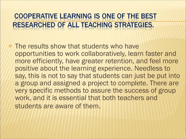 Cooperative learning | PPT