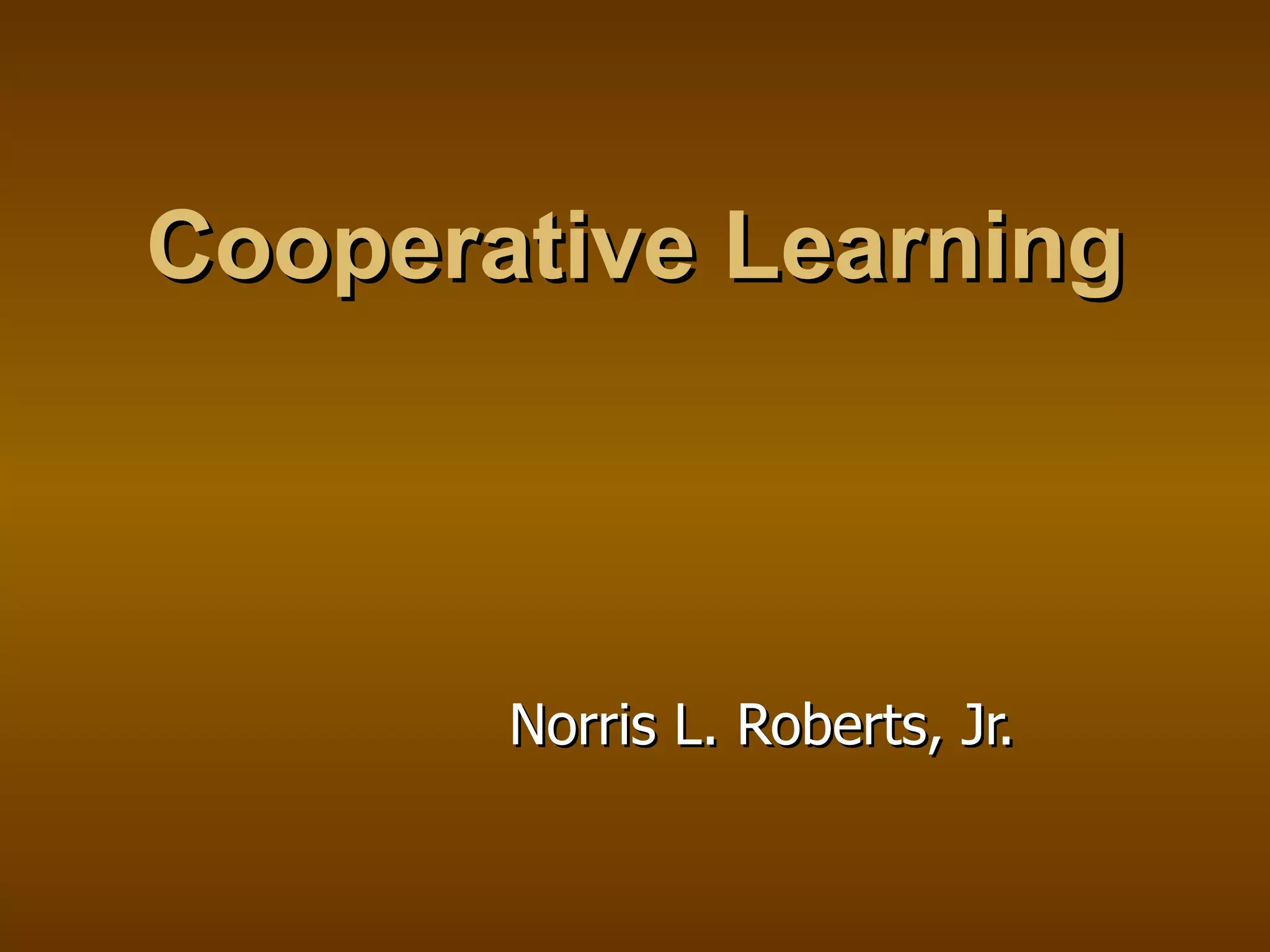 Cooperative Learning Final | PPT