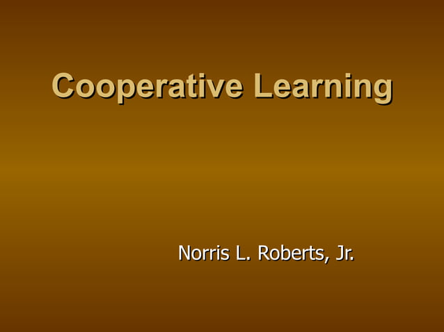 Cooperative Learning Final | PPT