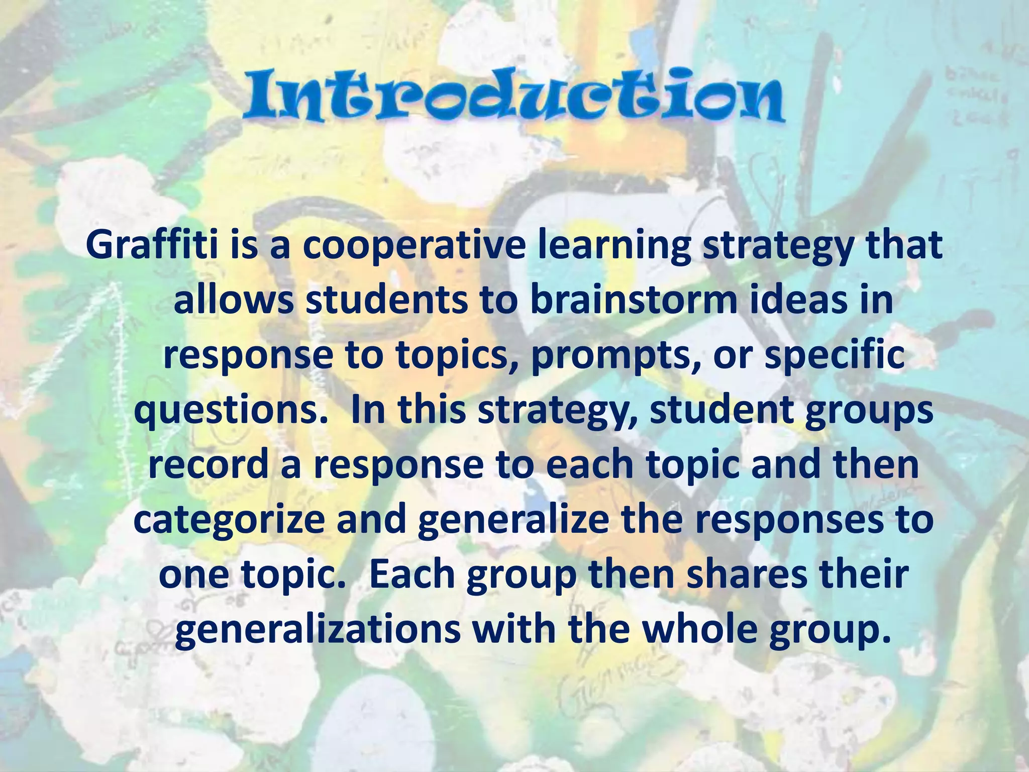Cooperative learning graffiti becky renegar | PPTX
