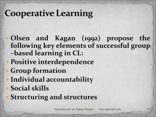 Cooperative learning in school education teaching techniques and ...