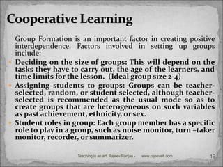 Cooperative learning in school education teaching techniques and ...