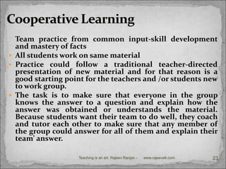 Cooperative learning in school education teaching techniques and ...