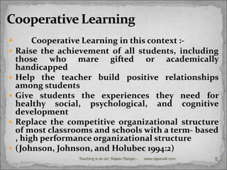 Cooperative learning in school education teaching techniques and ...