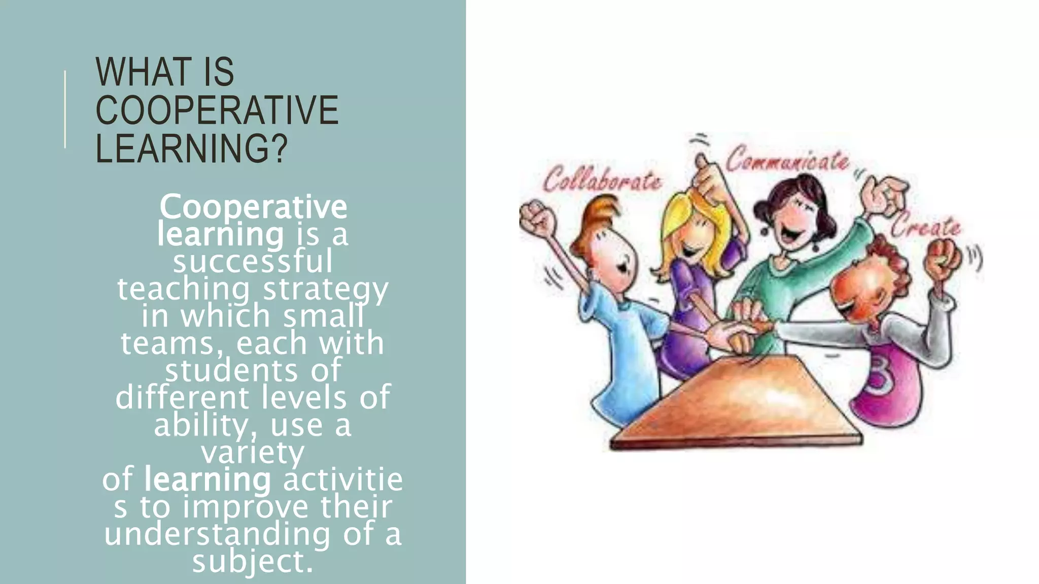 Cooperative learning inside the classroom | PPT