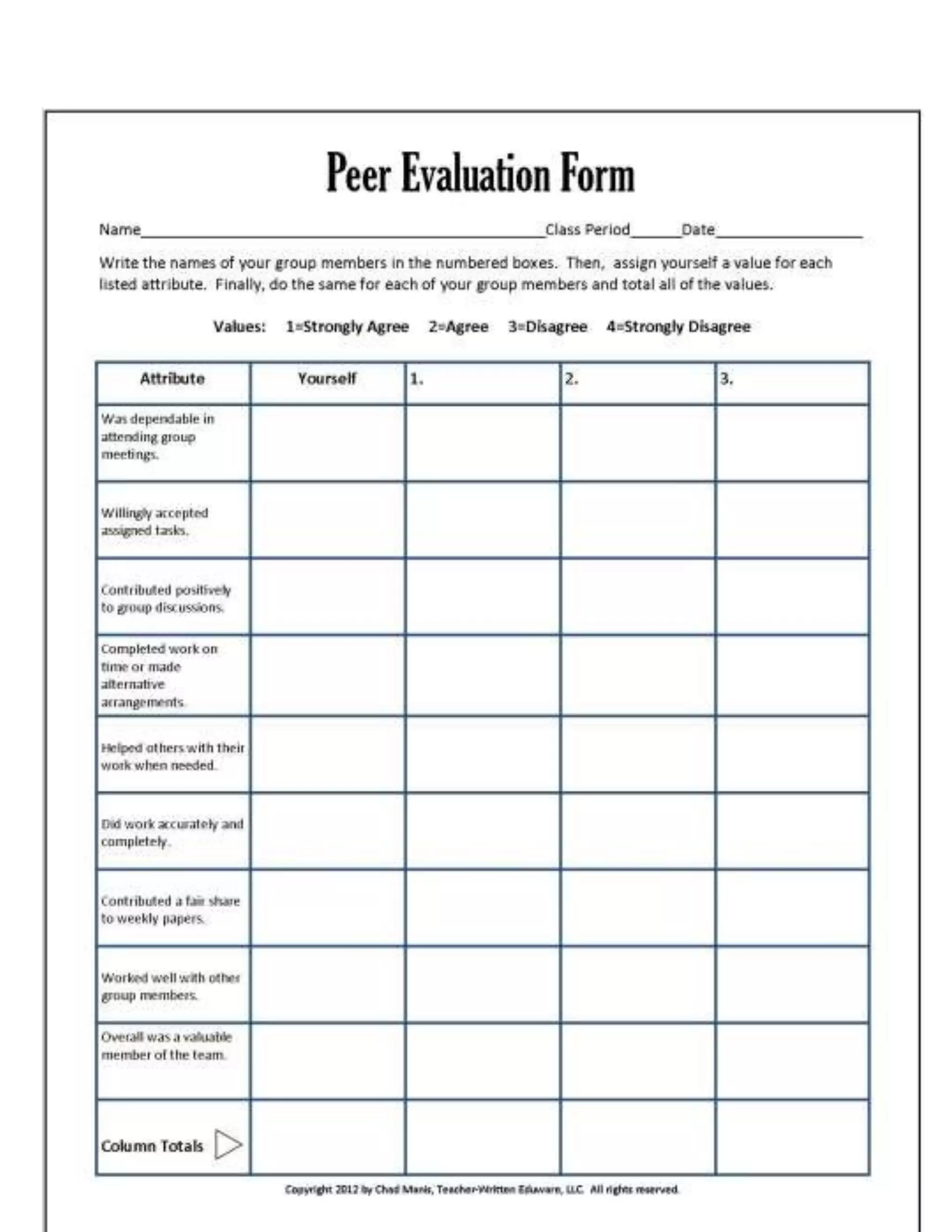 Cooperative learning rubrics | DOCX