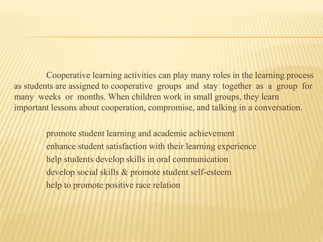 Cooperative learning slide presentation | PPT