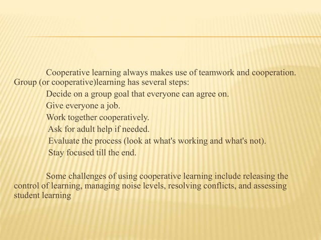 Cooperative learning slide presentation | PPT