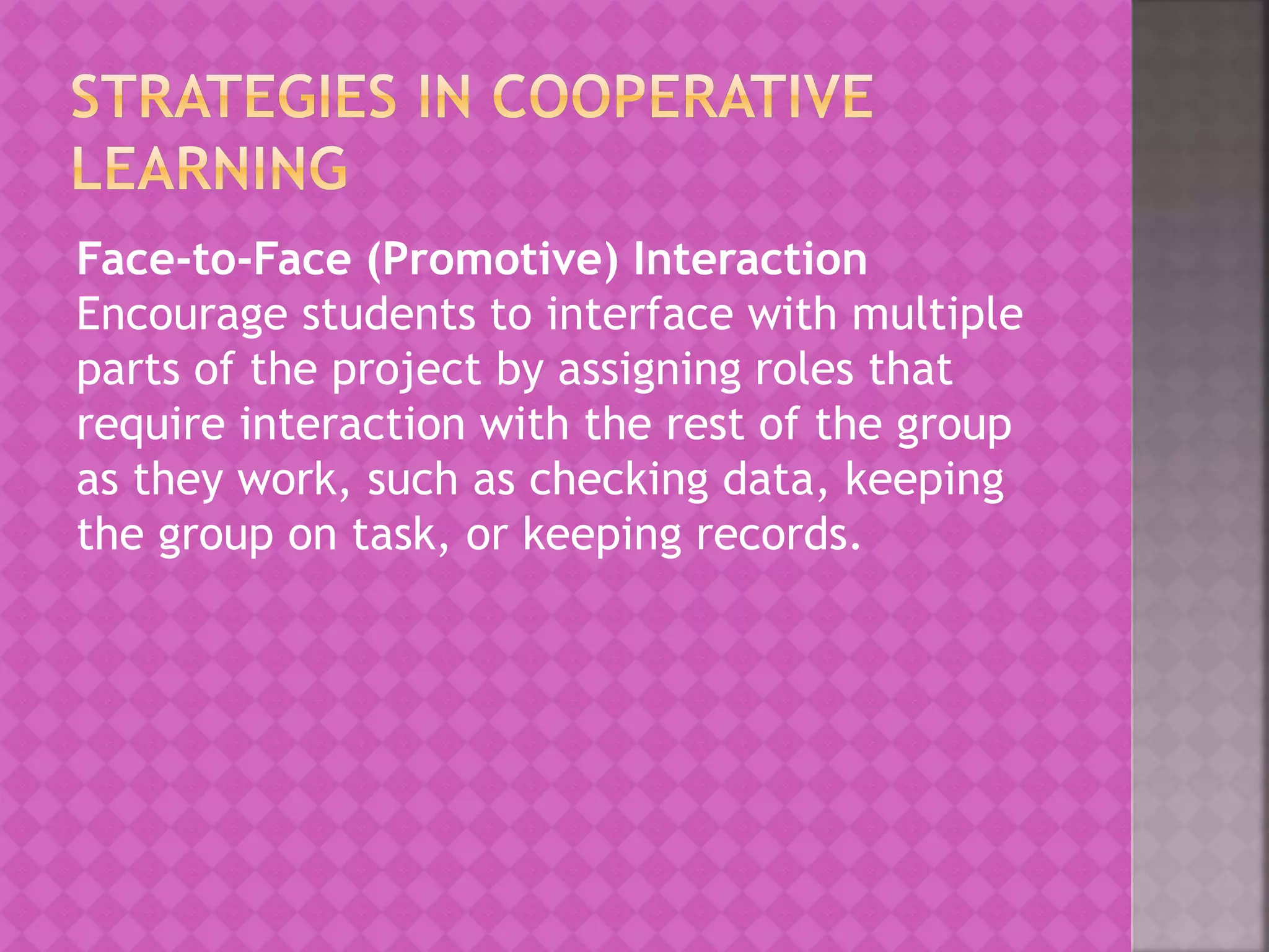 Cooperative learning teaching method | PPTX