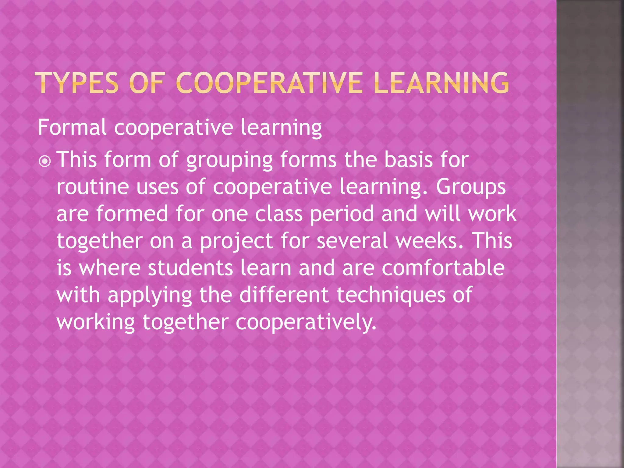 Cooperative learning teaching method | PPTX